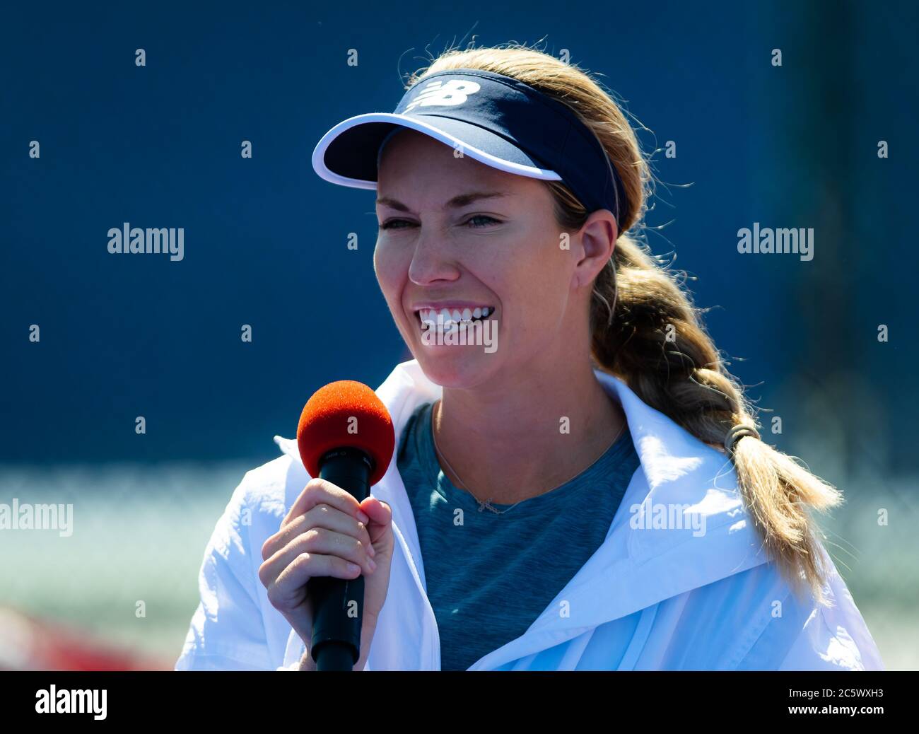 Danielle Collins of the United States during Kids Day at the 2019 ...