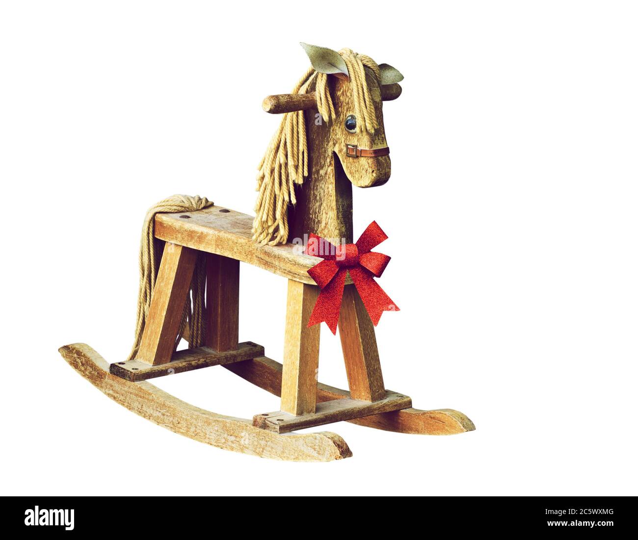 Antique rocking horse with red bow hi-res stock photography and images ...