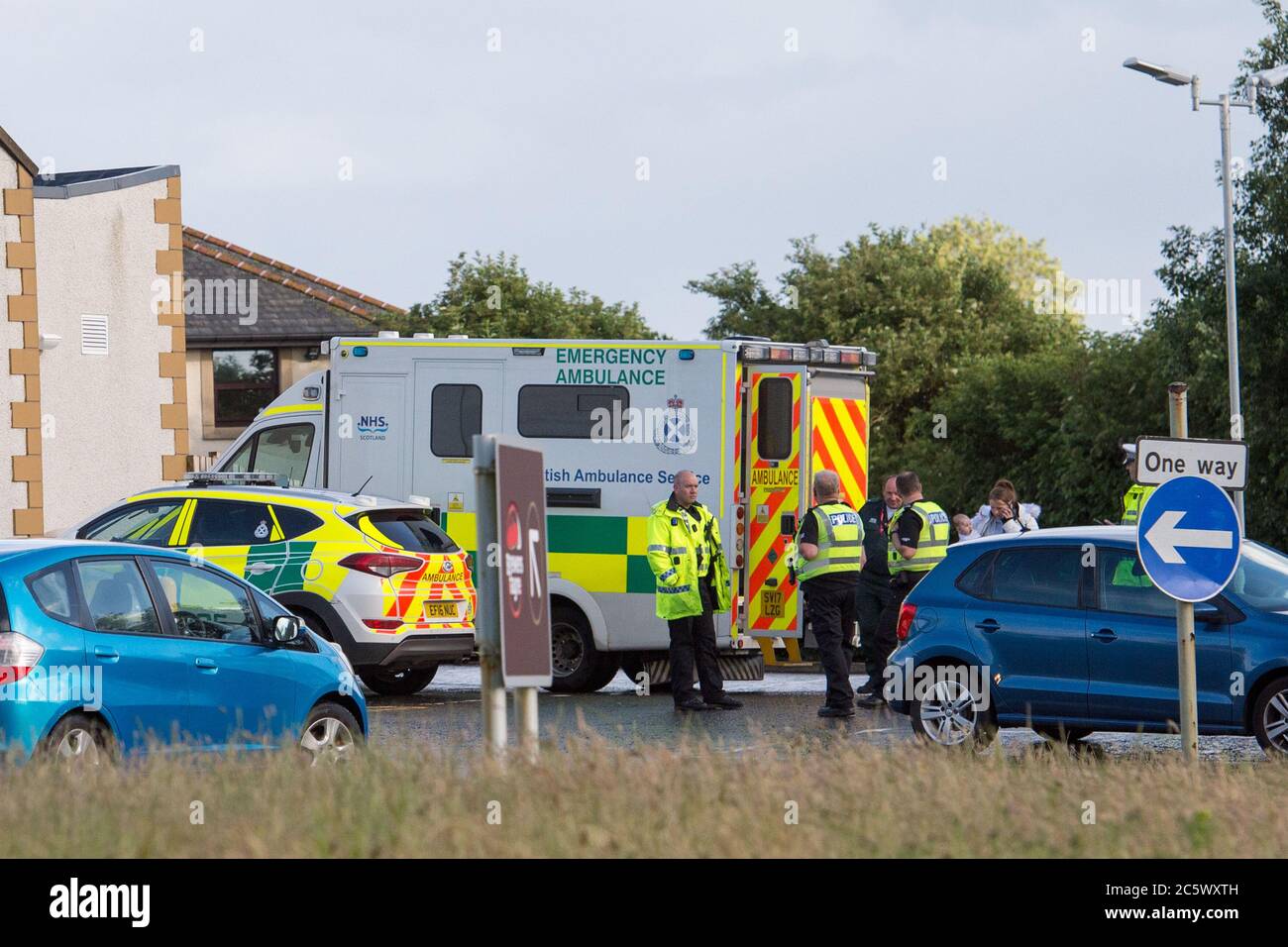 Monkton, Scotland, UK. 5th July, 2020. Pictured: Road Traffic Accident ...
