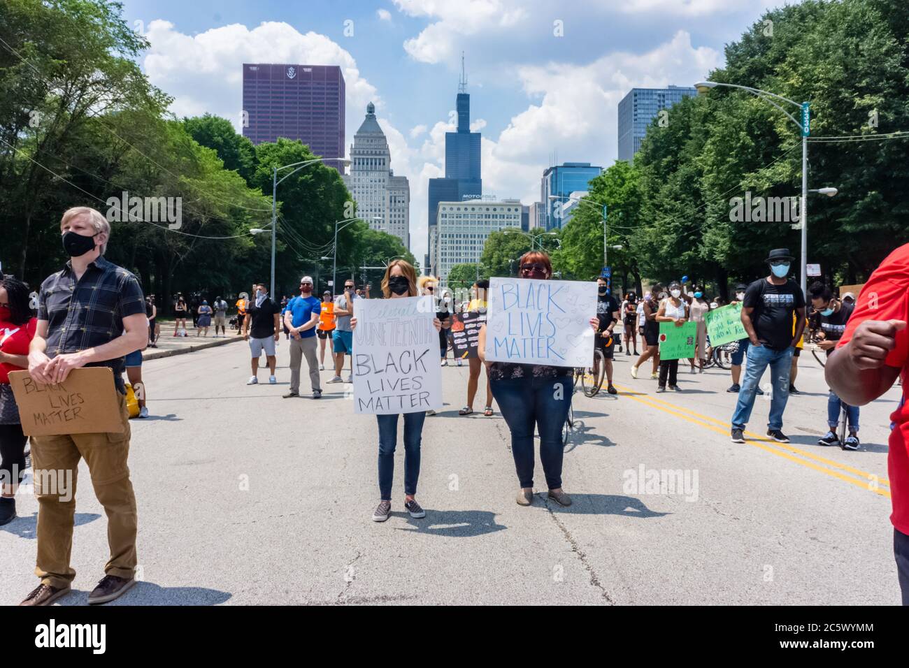 2020 Juneteenth rally in Grant Park hosted by Chris Harris a local ...