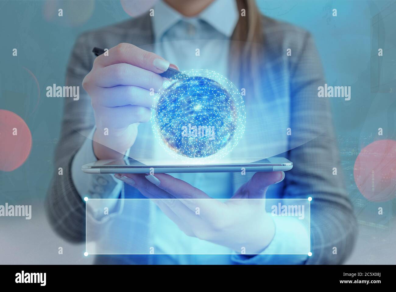 Digital Image of Distant Solar System Showing Global Technology ...