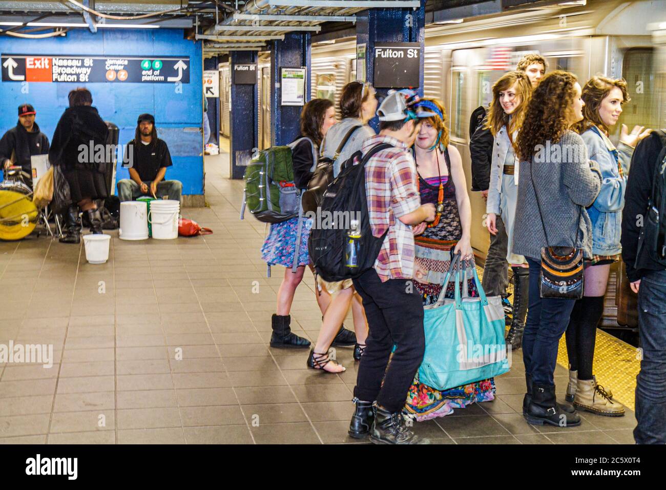 African american riders on subway hi-res stock photography and images ...