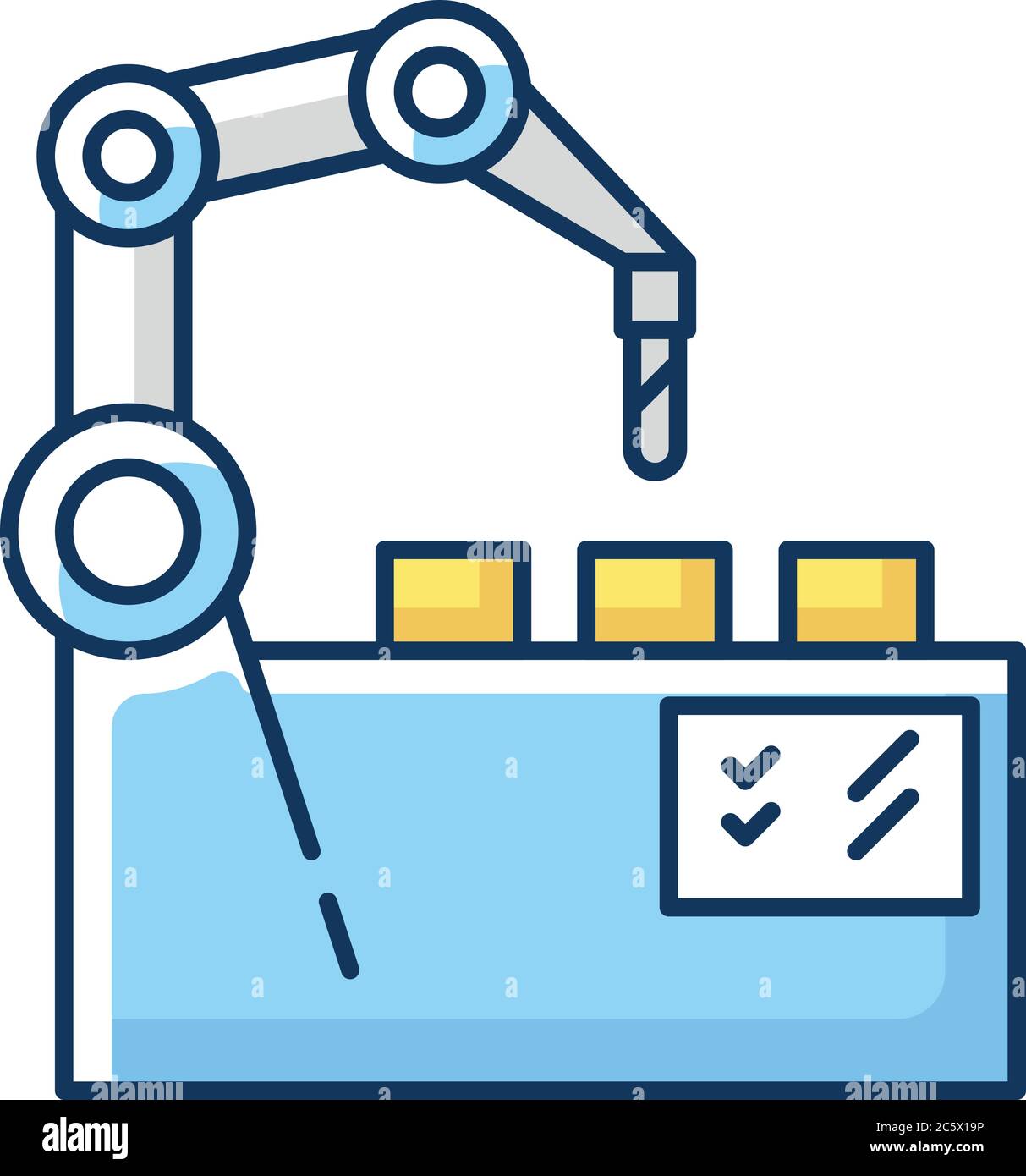 Production automation RGB color icon Stock Vector Image & Art - Alamy