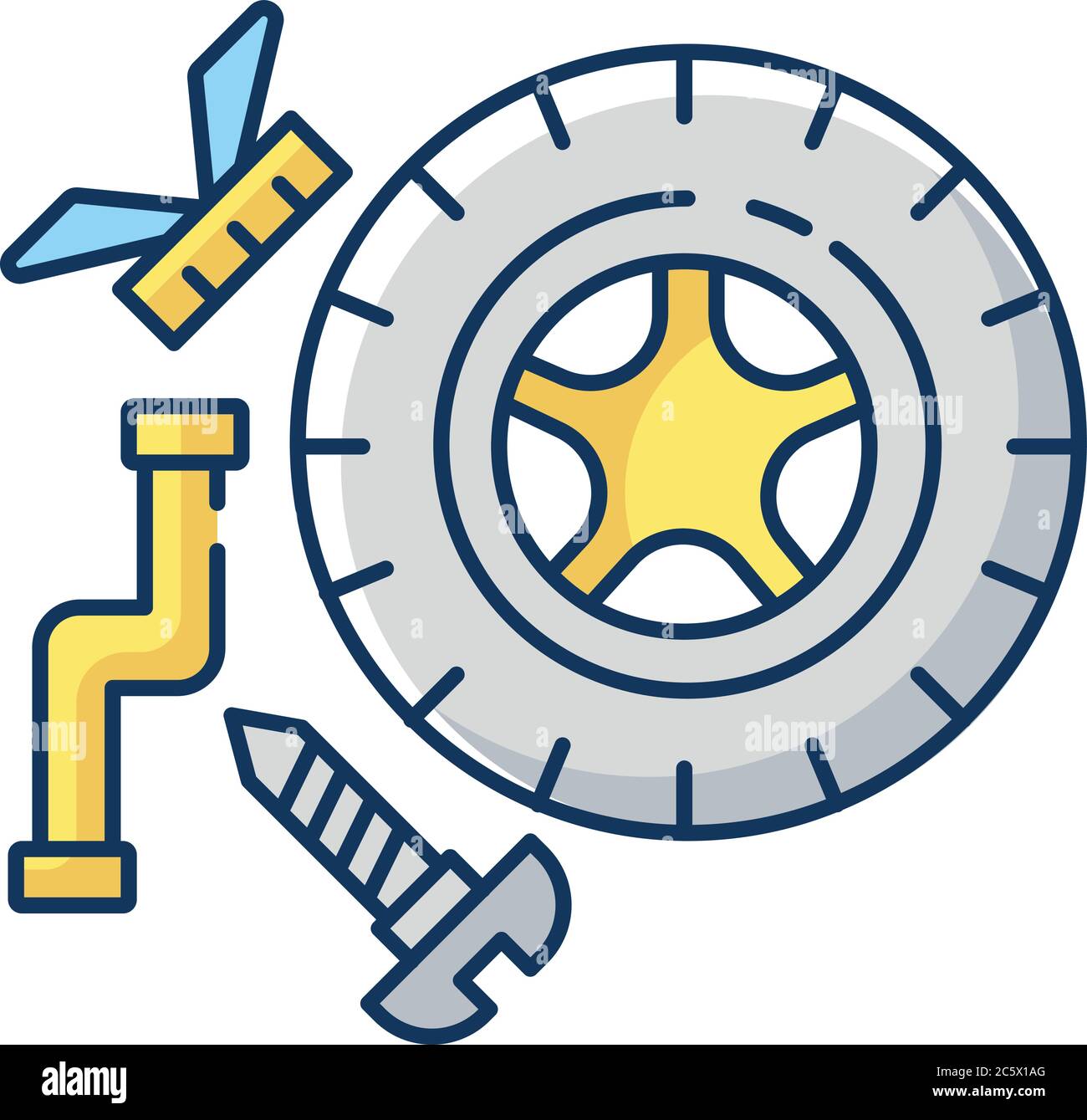 Spare parts RGB color icon Stock Vector Image & Art - Alamy