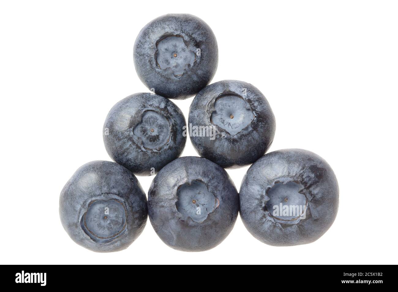 Group of fresh juisy blueberries isolated on white background Stock ...