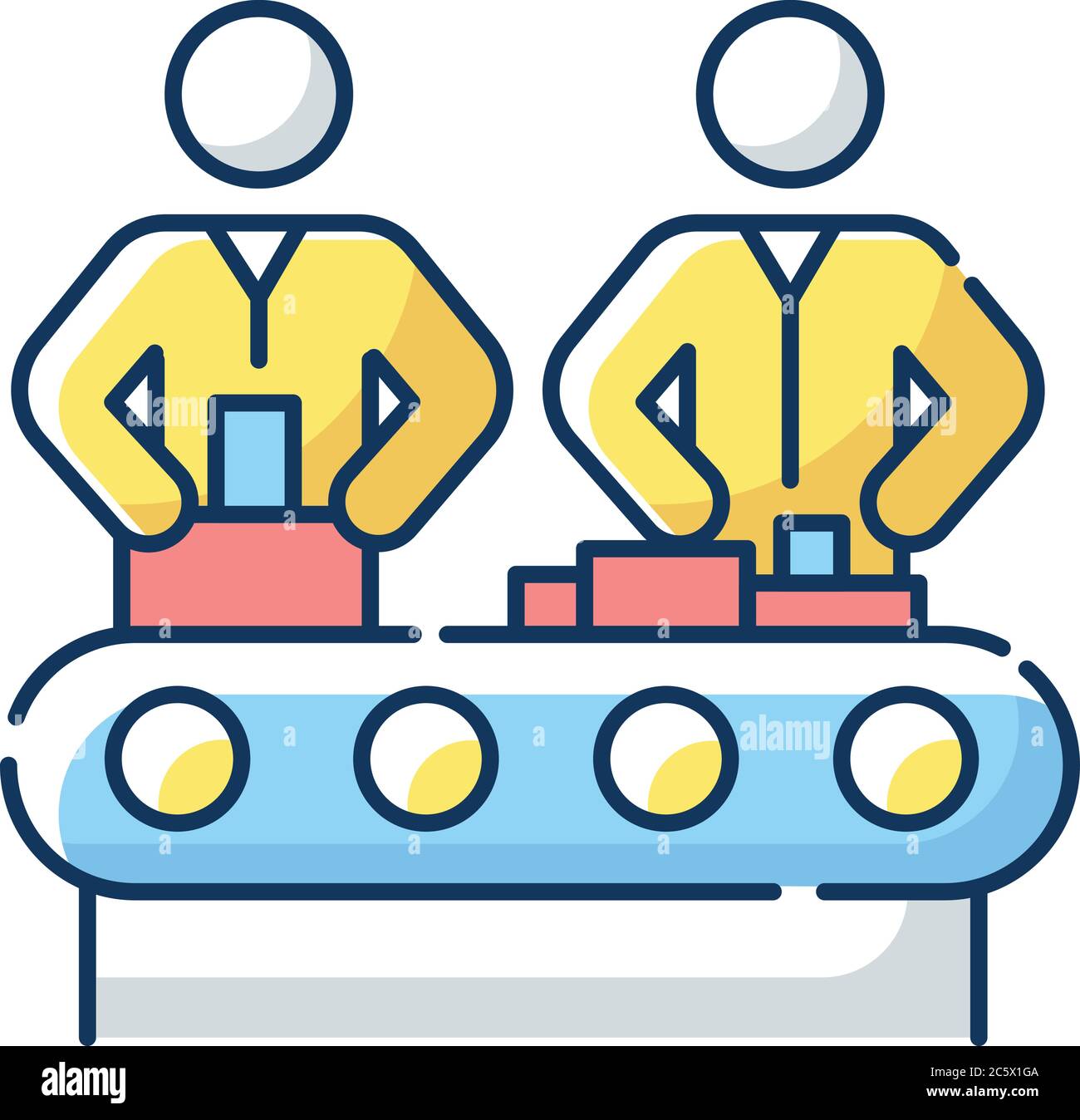 Assembly RGB color icon Stock Vector Image & Art - Alamy