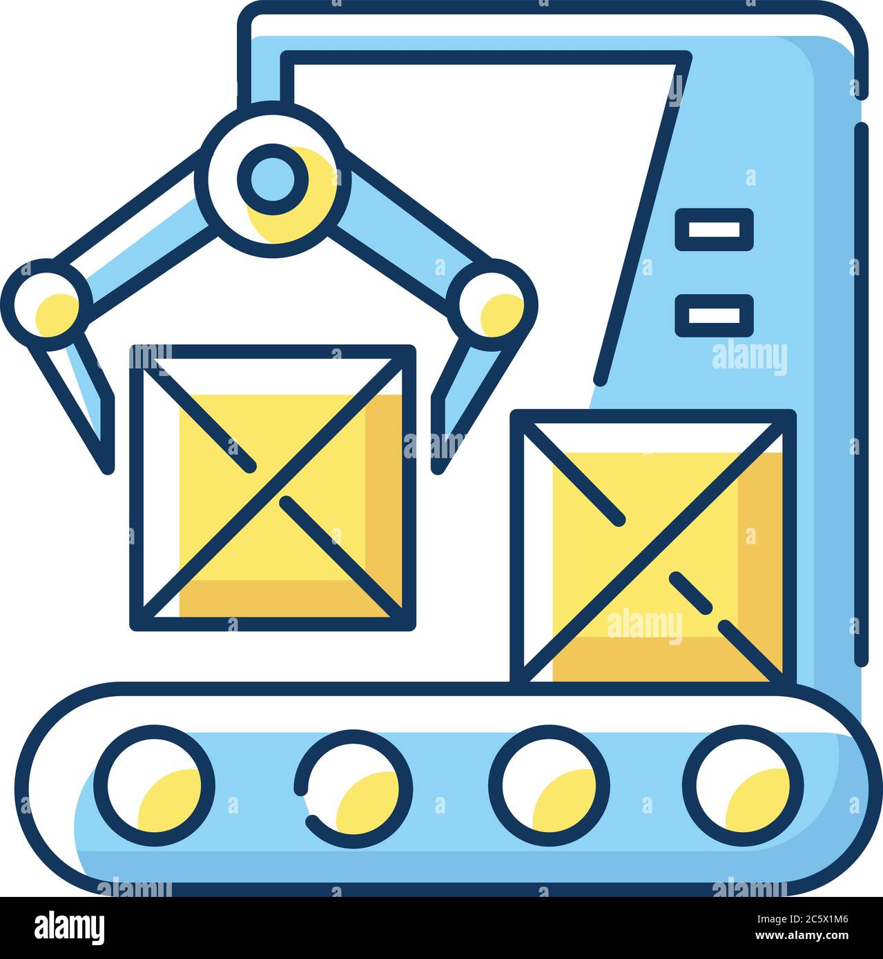 Production line RGB color icon Stock Vector Image & Art - Alamy