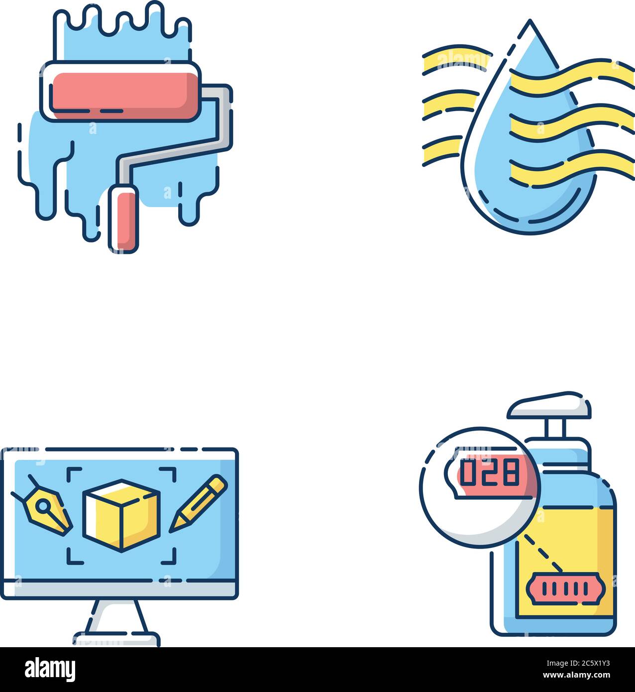 Stages of painting Stock Vector Images - Alamy