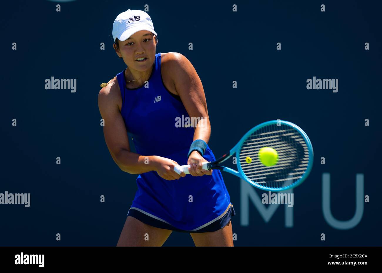 Harmony Tan of France in action during the second qualifications round ...