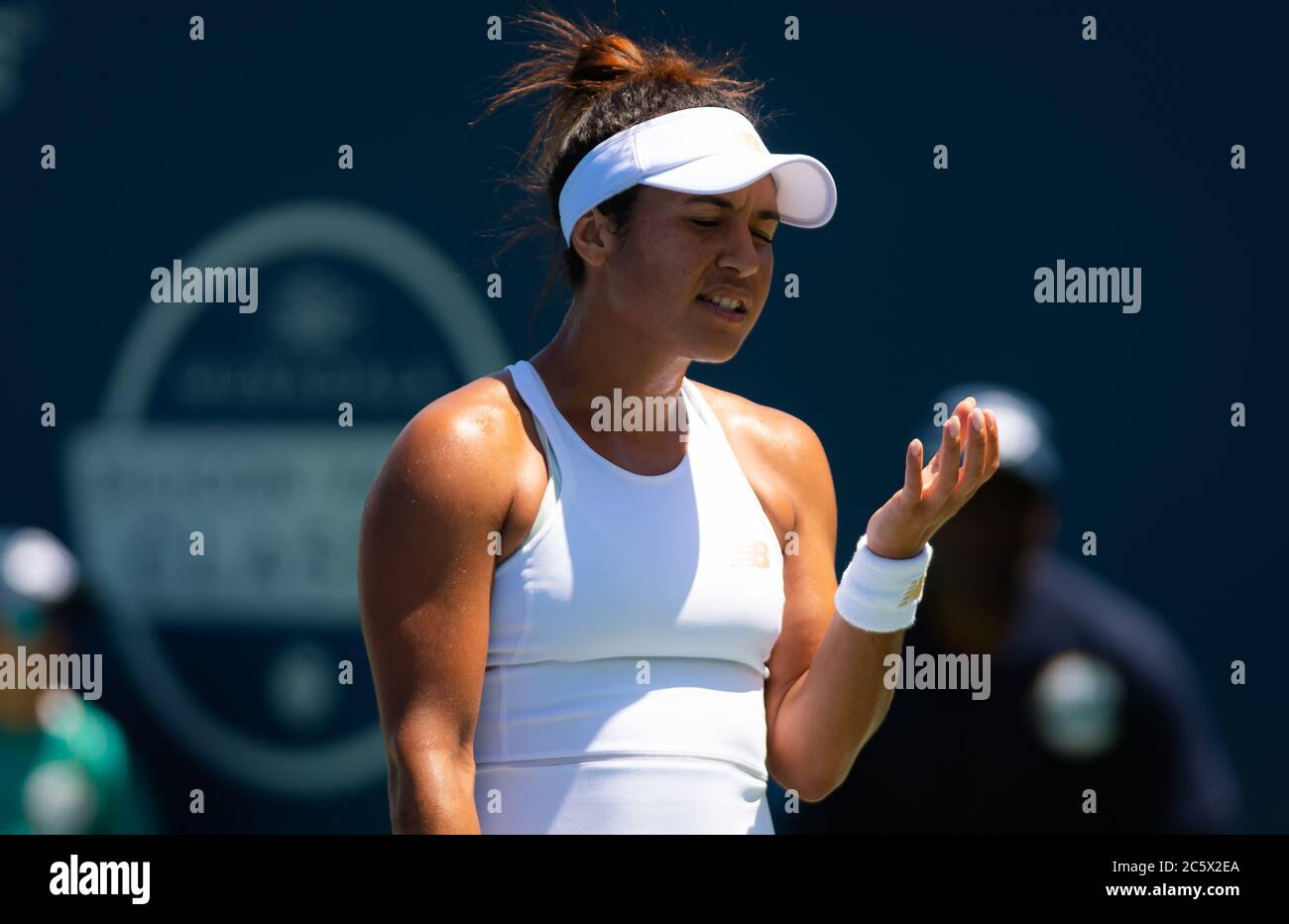 Heather Watson of Great Britain in action during the first round of the ...