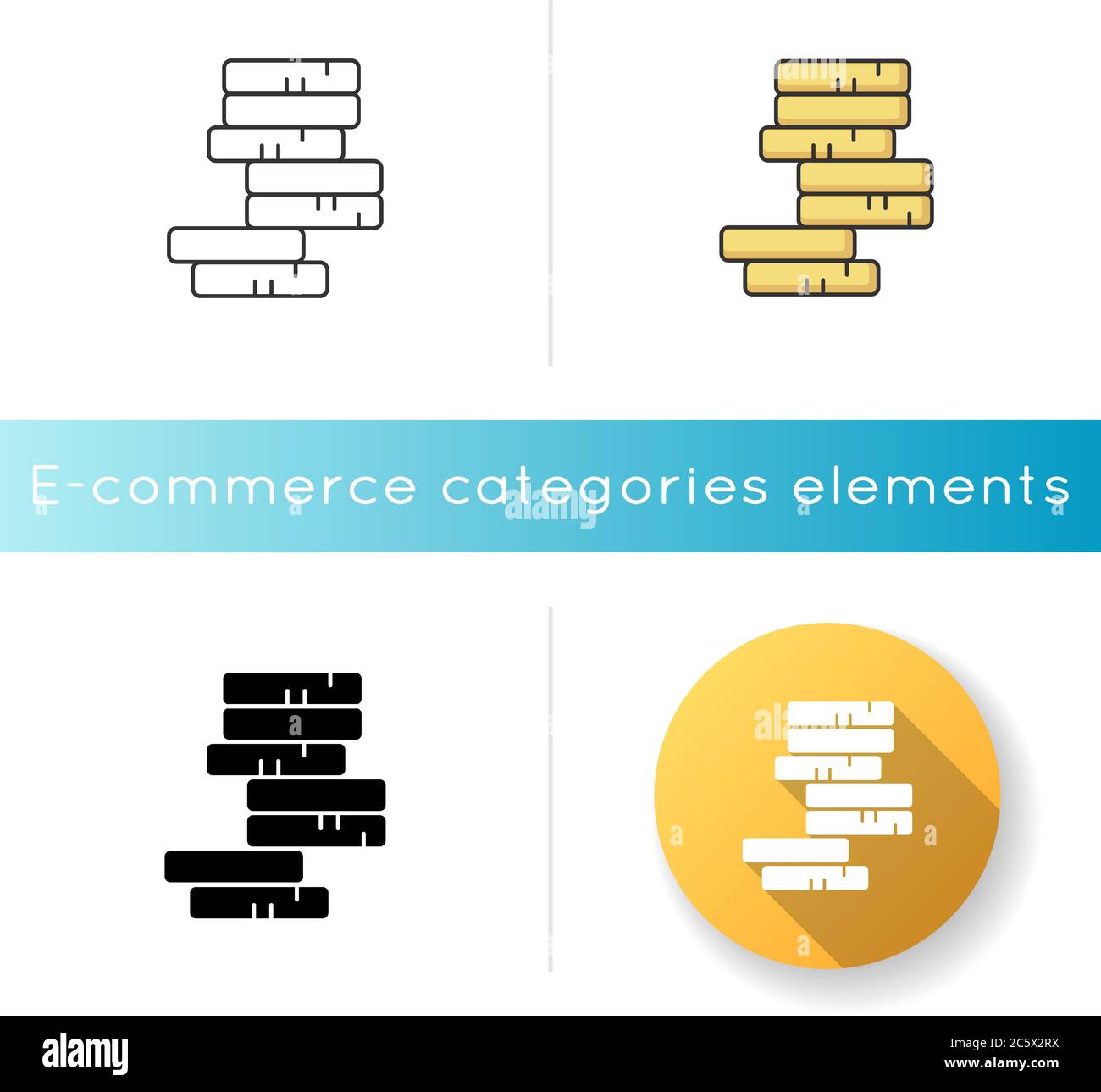 Set euro coins color Stock Vector Images - Alamy