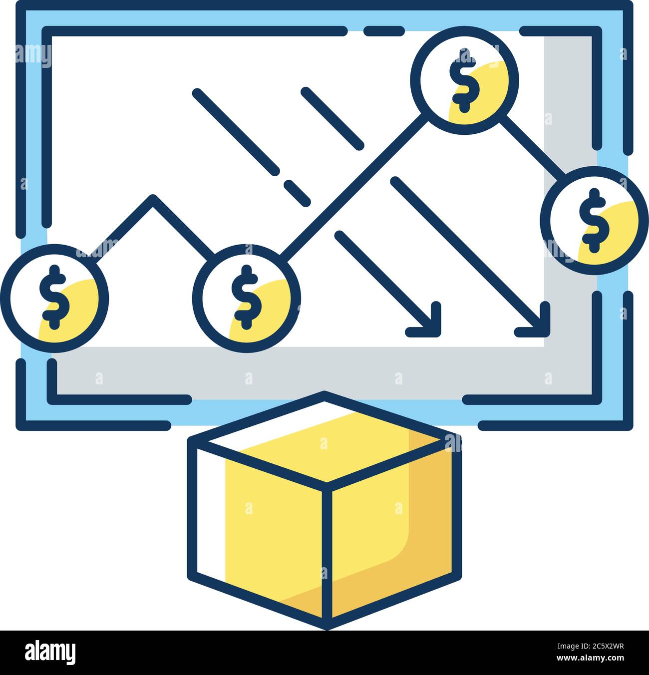 Cost analysis RGB color icon Stock Vector Image & Art - Alamy