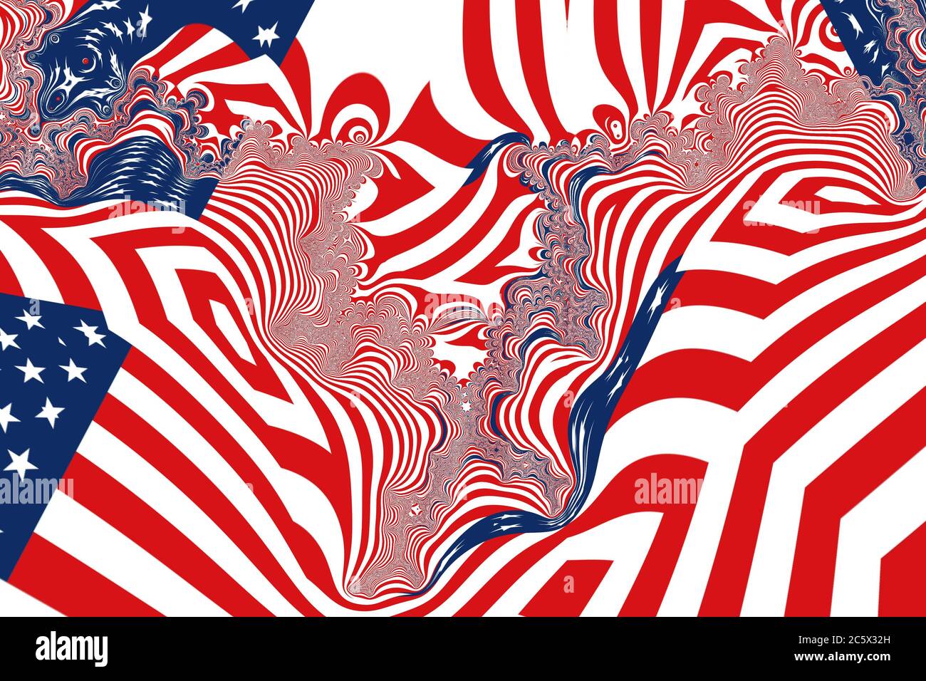 Original American flag. USA background. Artistic effect, funny US flag ...