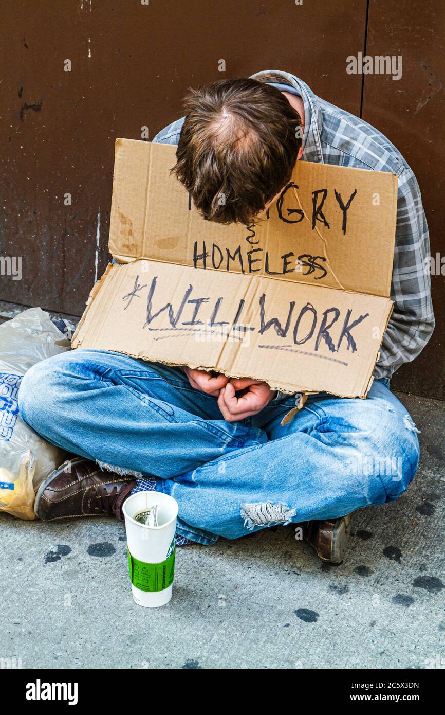 Homeless man street group hi-res stock photography and images - Alamy