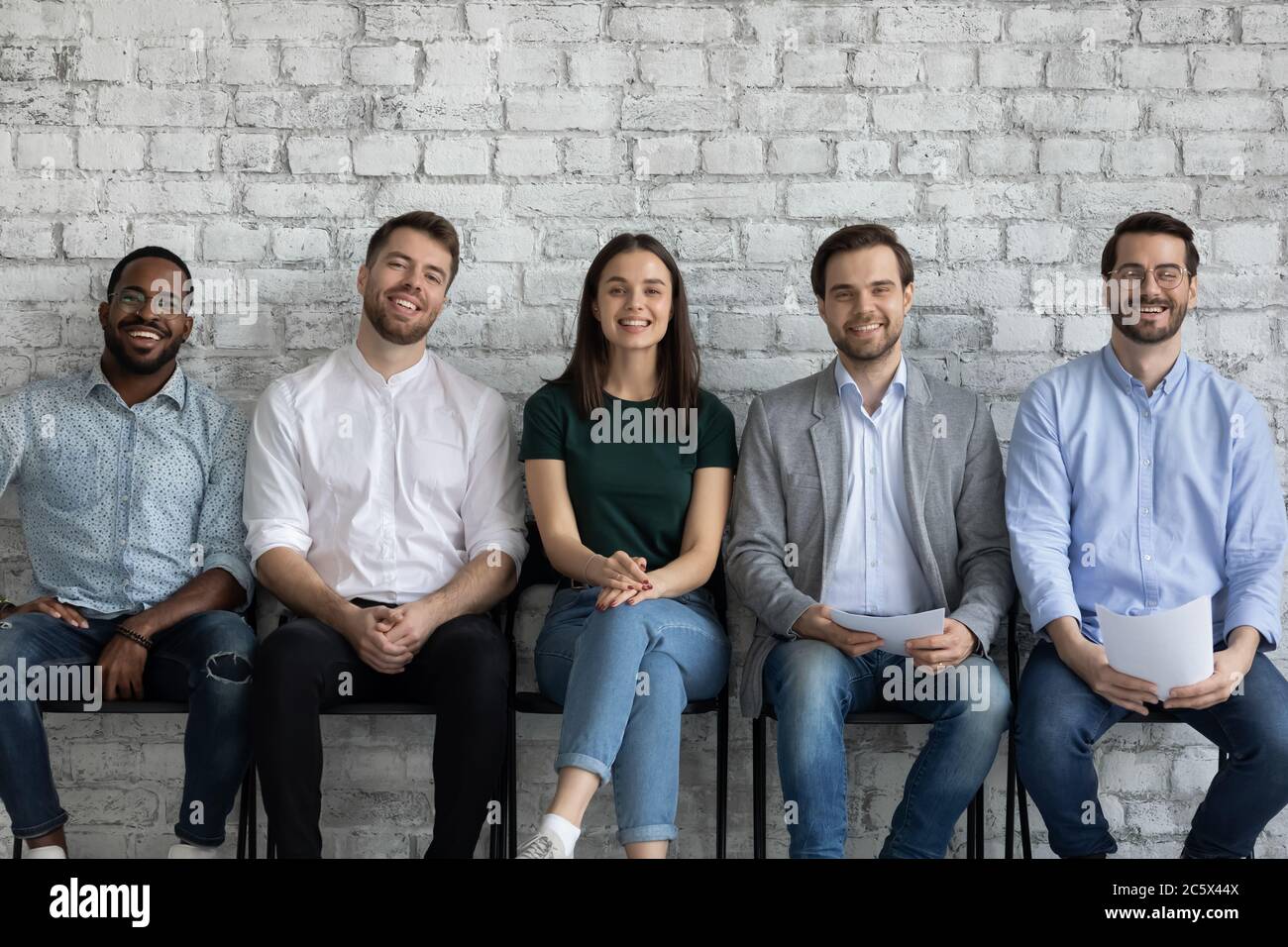 Job interview smiling hi-res stock photography and images - Alamy