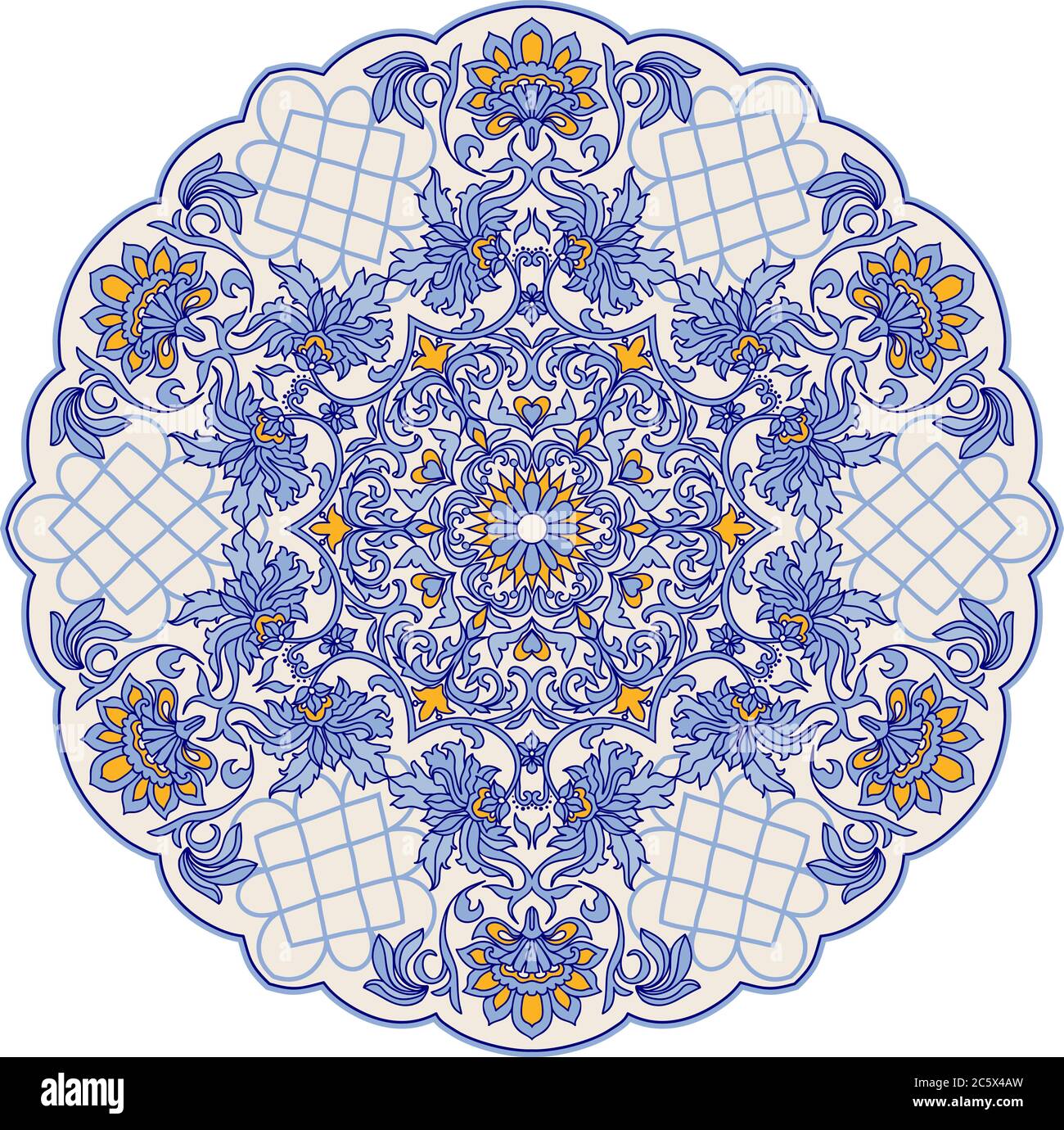 Turkish ornament on ceramic Stock Vector Images - Alamy