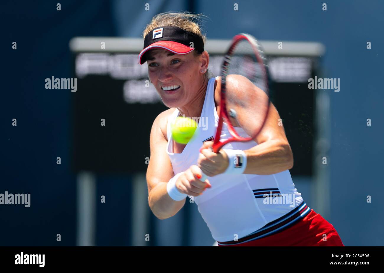 Timea Babos of Hungary in action during qualifications at the 2019 ...