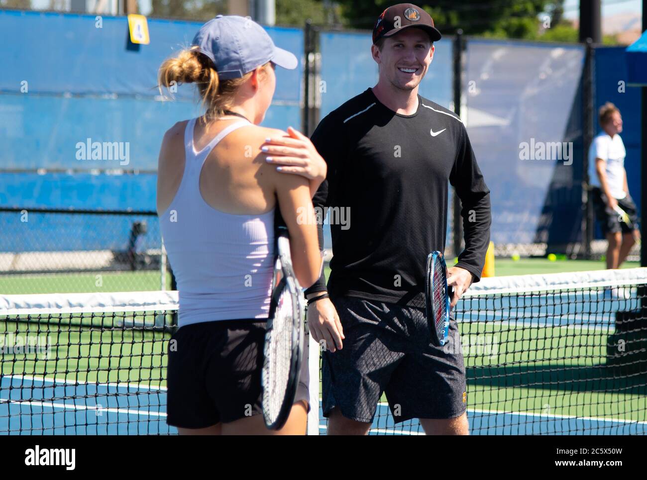 Tom Hill during a clinic at the 2019 Mubadala Silicon Valley Classic ...