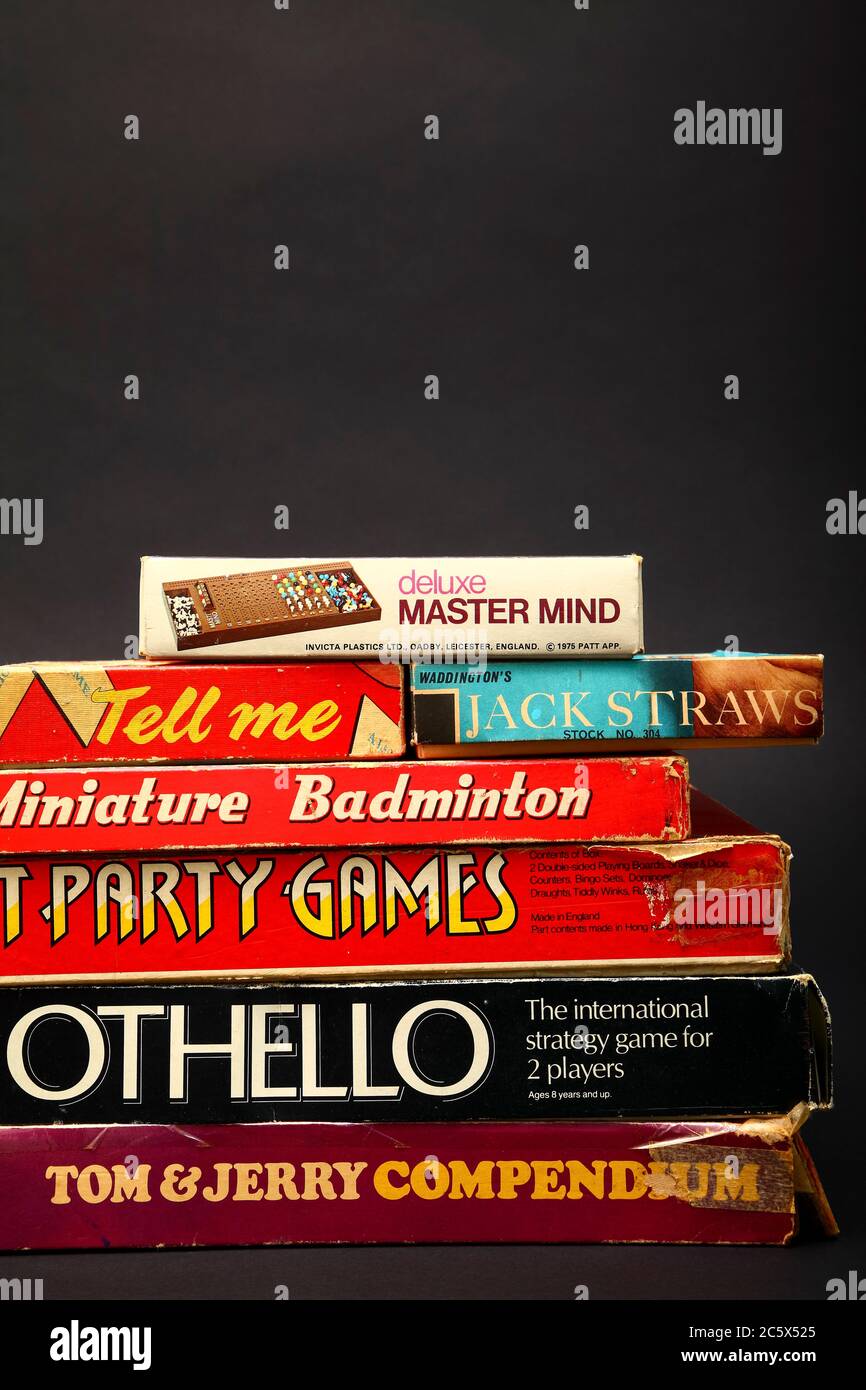 Stack Of Vintage Board Games
