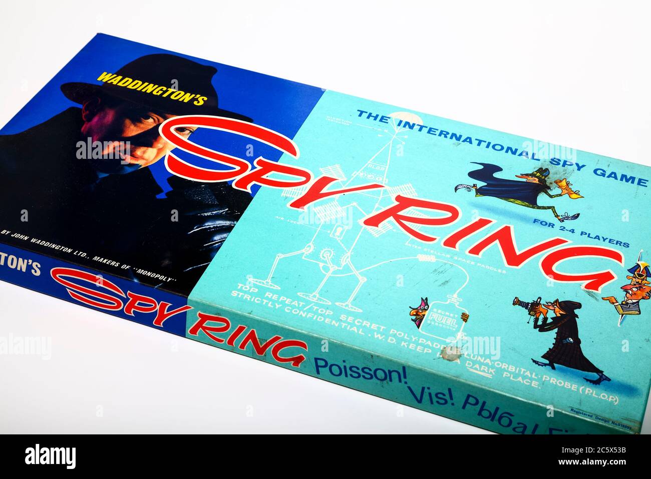 Spy ring game circa 1965 made by Waddingtons for 2-4 players the spies are moved around the ...