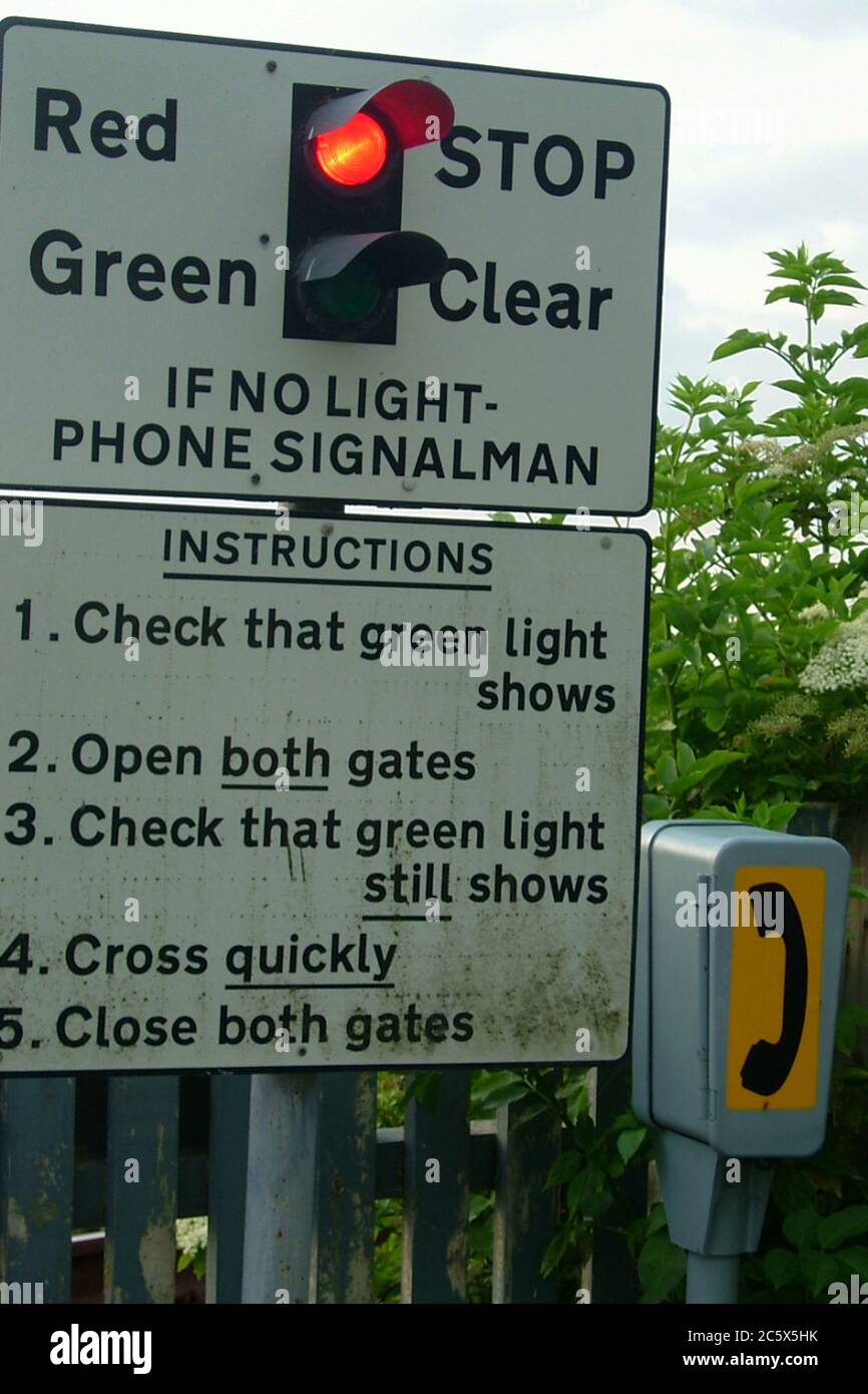 Railway safety signs hi-res stock photography and images - Alamy