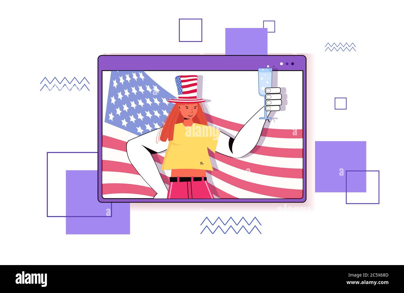 Woman festive celebration drinking Cut Out Stock Images & Pictures - Alamy