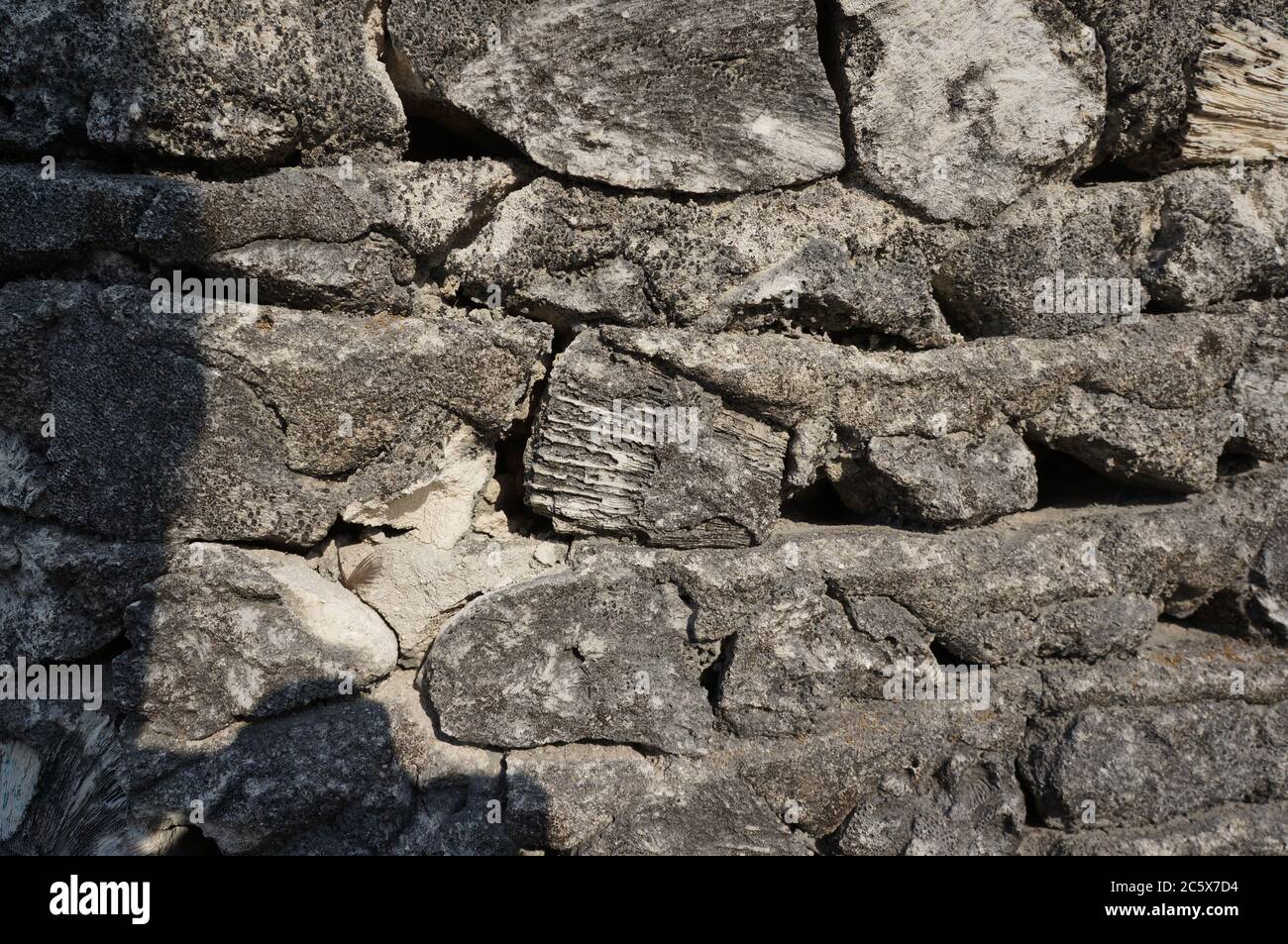 An ancient maldivian wall which were built with corals Stock Photo - Alamy