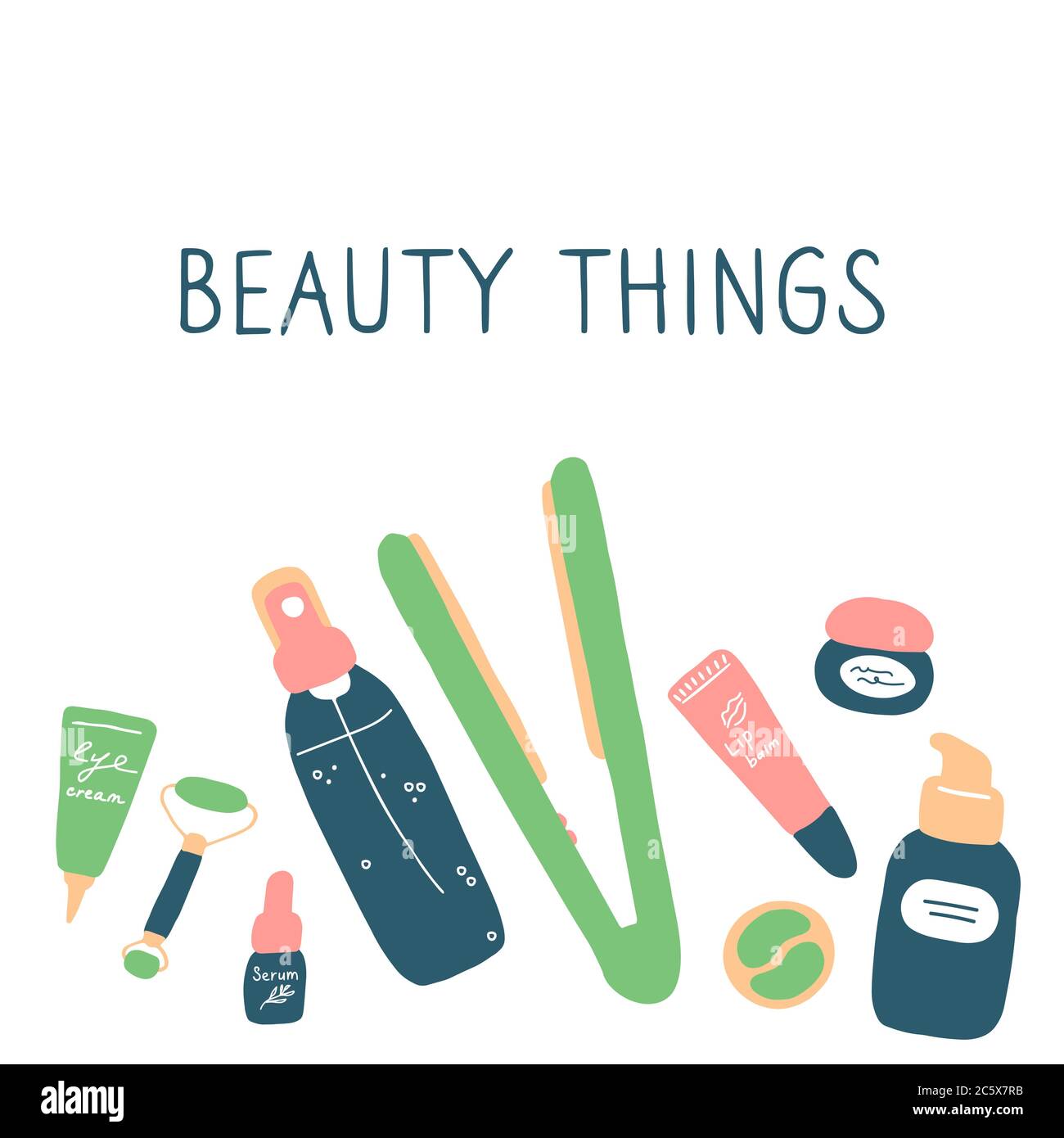 Beauty things. Products, cosmetics, tools devices for beauty. Skin ...