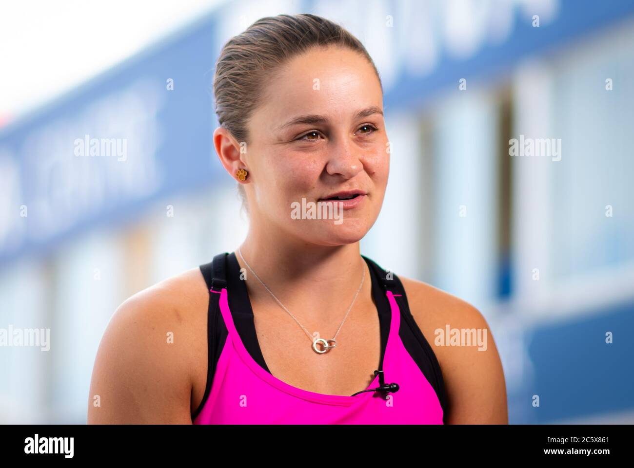 Ashleigh Barty of Australia during the All Access Hour at the 2019 Rogers Cup WTA Premier Tennis ...