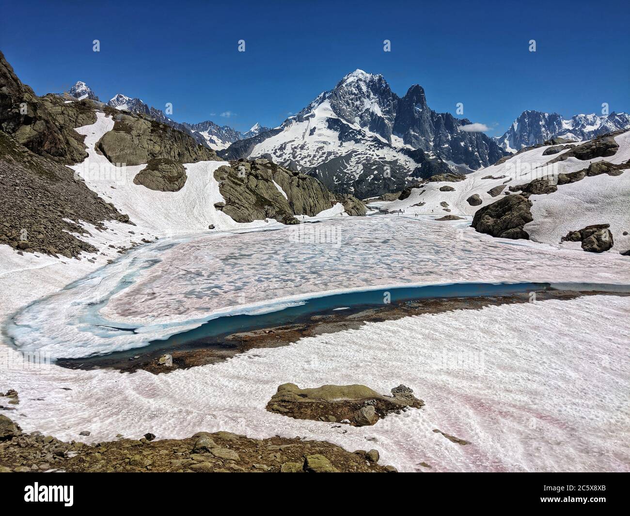 Chamonix, Chamonix Mont Blanc, France. 5th July, 2020. The Lac Blanc ...