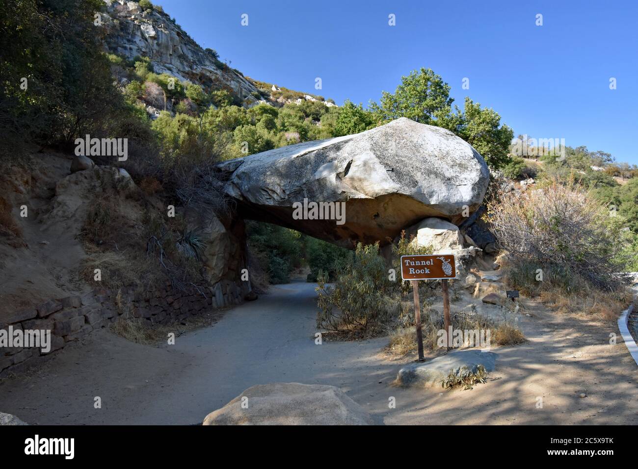 Tunnel Rock, A former roadway through a tunnel made from granite rock ...