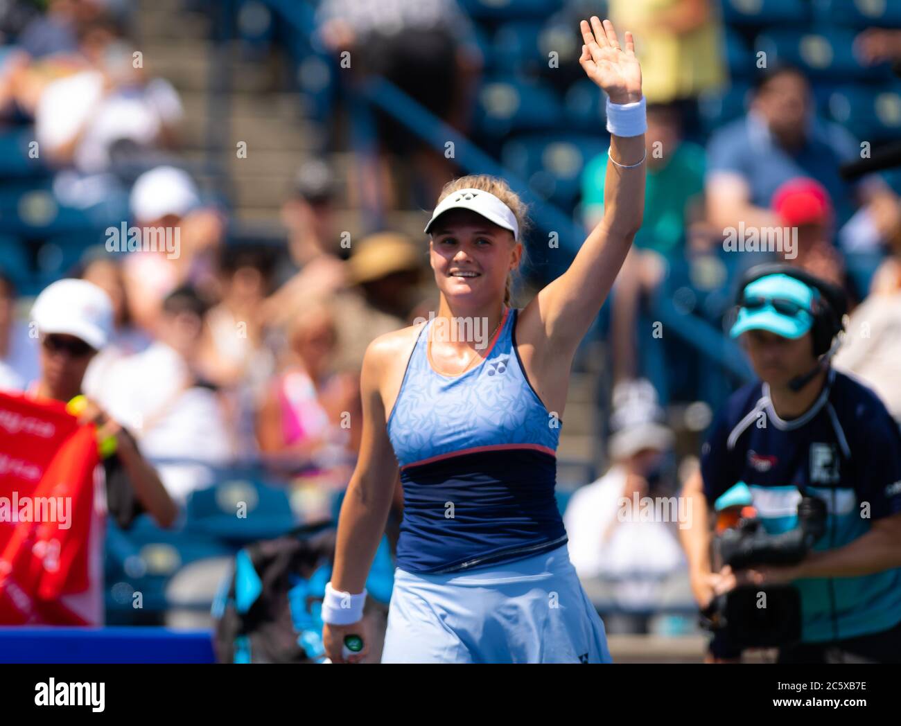 Dayana Yastremska of the Ukraine in action during the first round at ...