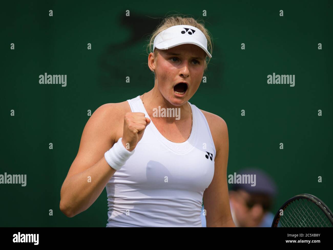 Dayana Yastremska of the Ukraine during her second-round match at the ...