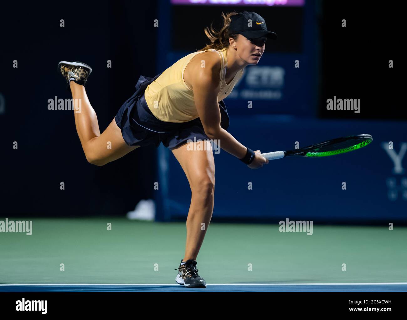 Iga Swiatek of Poland in action during her second round match at the ...