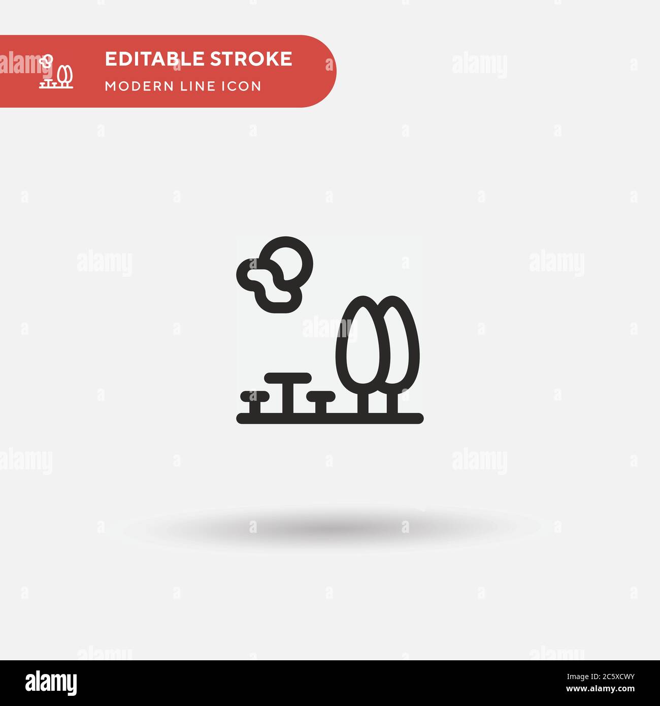 Rest Area Simple vector icon. Illustration symbol design template for ...