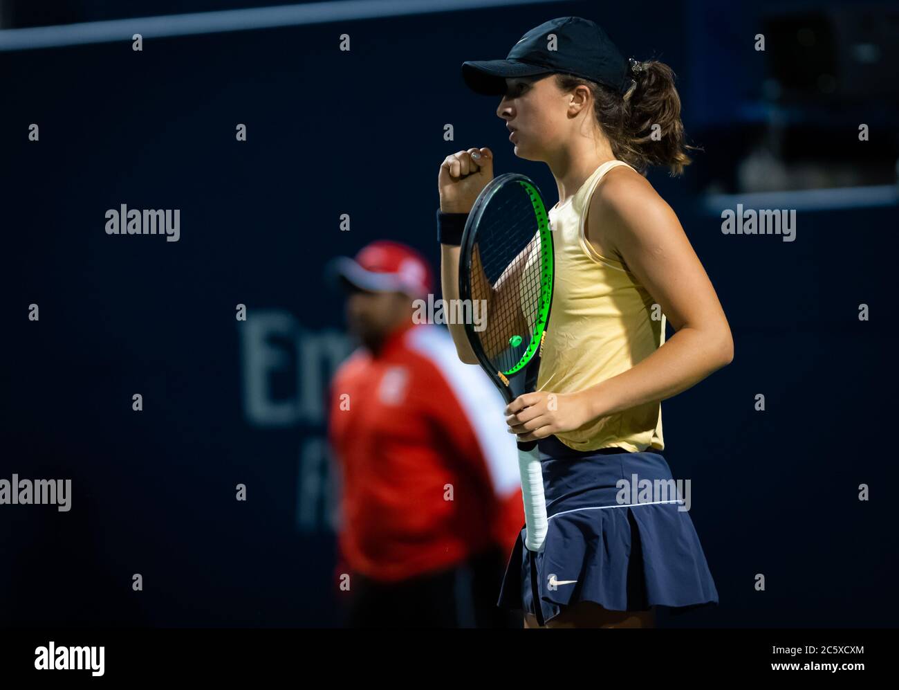 Iga Swiatek of Poland in action during her second round match at the ...