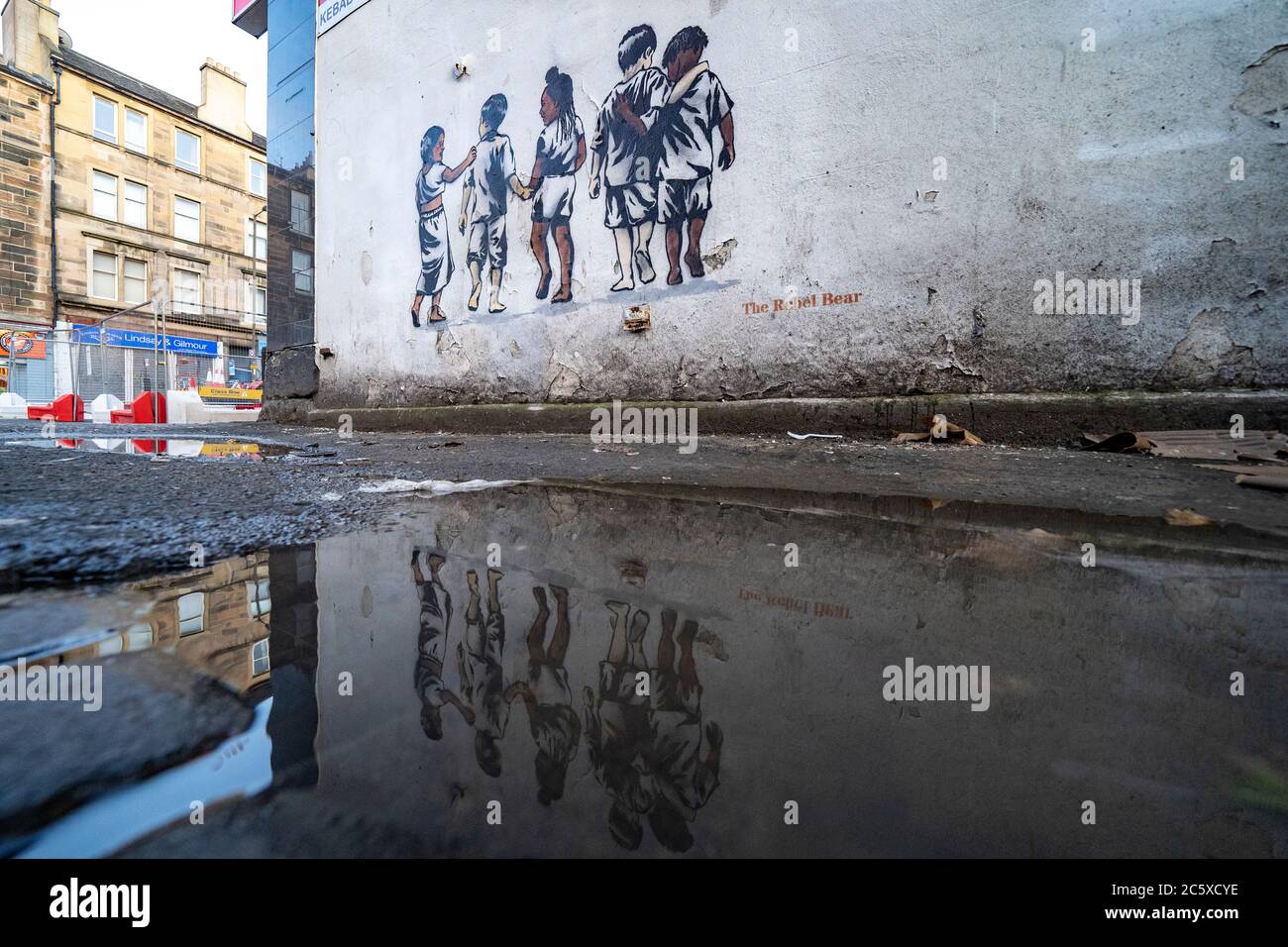 Edinburgh, Scotland, UK. 5 July, 2020. A new mural by the street artist ...