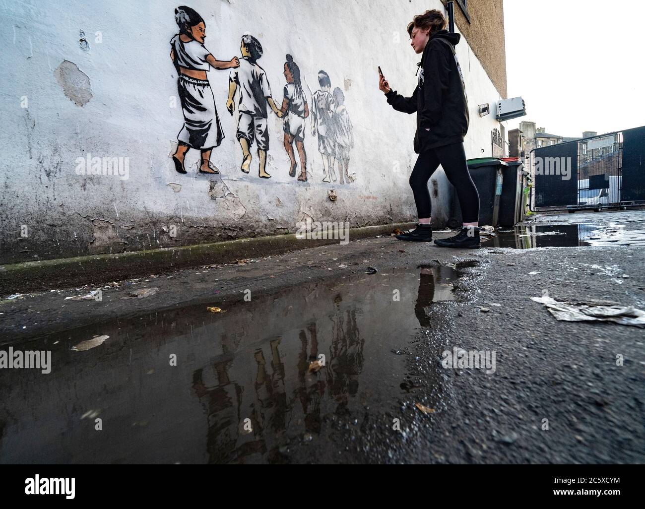 Edinburgh, Scotland, UK. 5 July, 2020. A new mural by the street artist ...