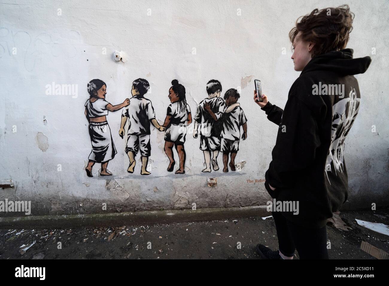 Edinburgh, Scotland, UK. 5 July, 2020. A new mural by the street artist ...