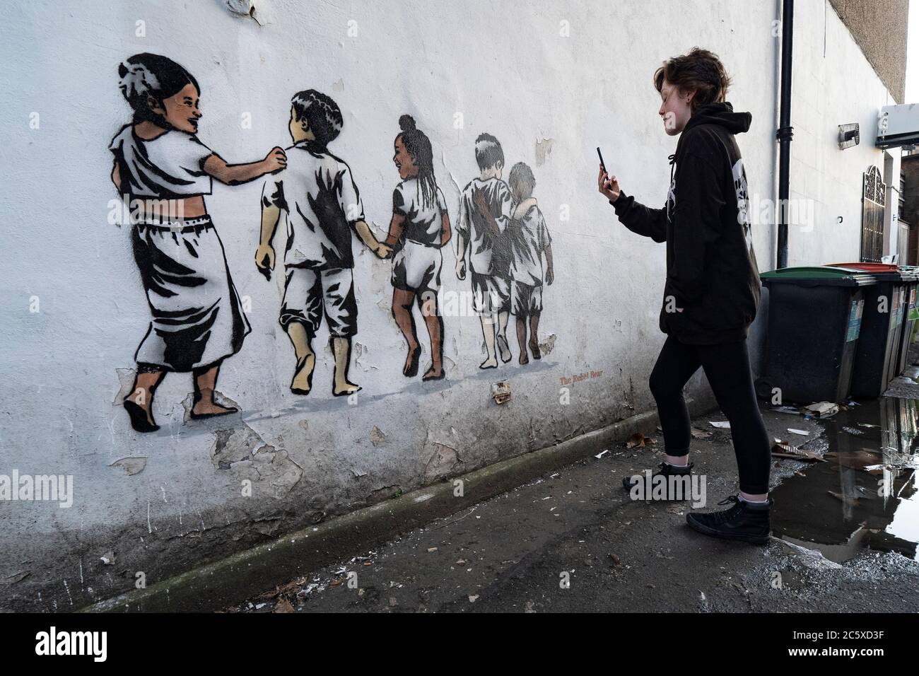 Edinburgh, Scotland, UK. 5 July, 2020. A new mural by the street artist ...