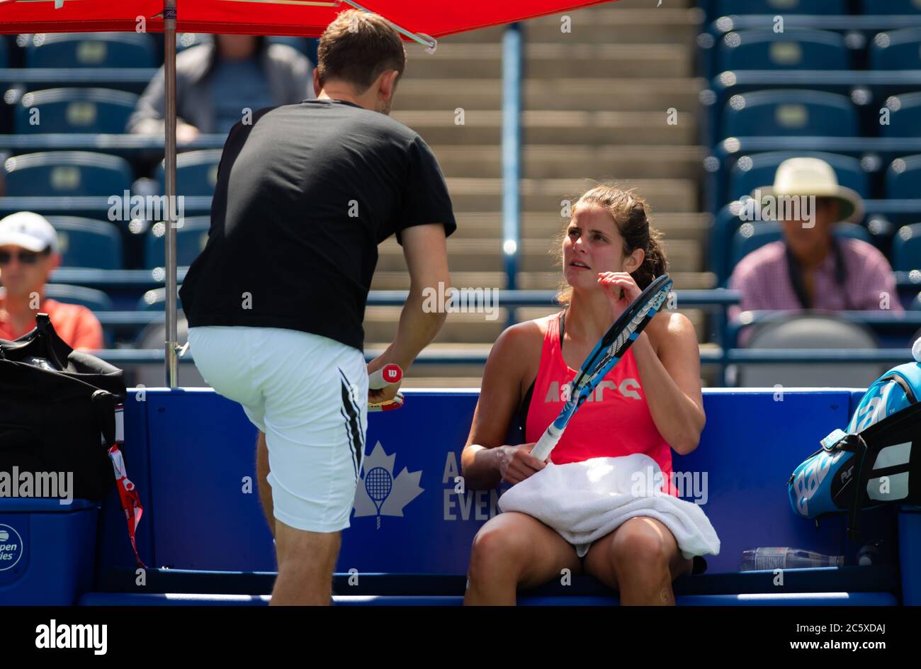 Julia Goerges of Germany during practice at the 2019 Rogers Cup WTA ...