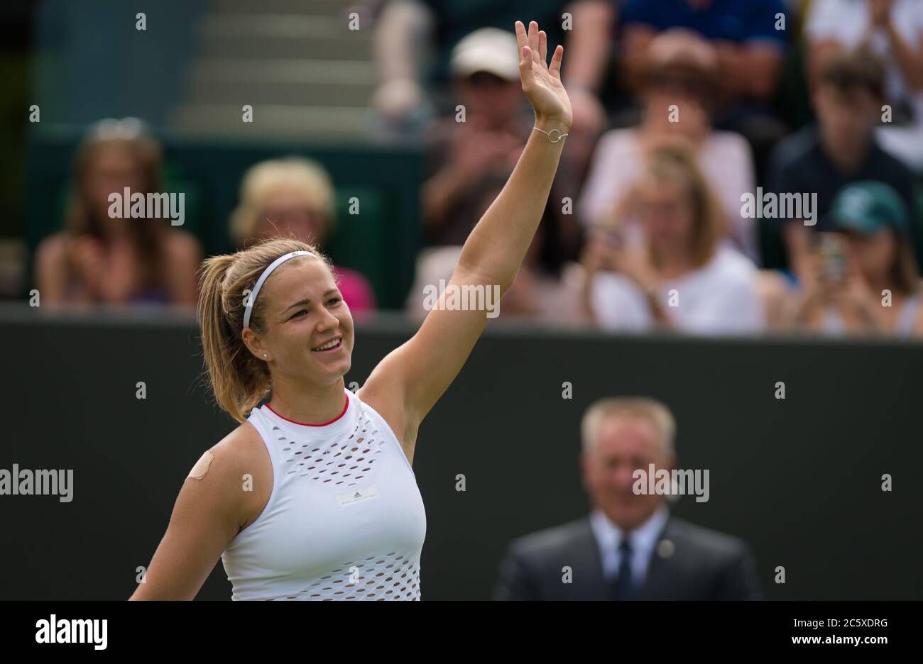 Karolina Muchova of the Czech Republic in action during her third-round ...