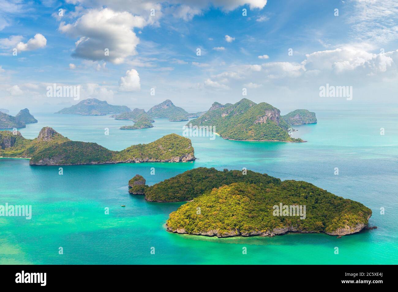 Panoramic aerial view of Mu Ko Ang Thong National Park, Thailand in a summer day Stock Photo - Alamy