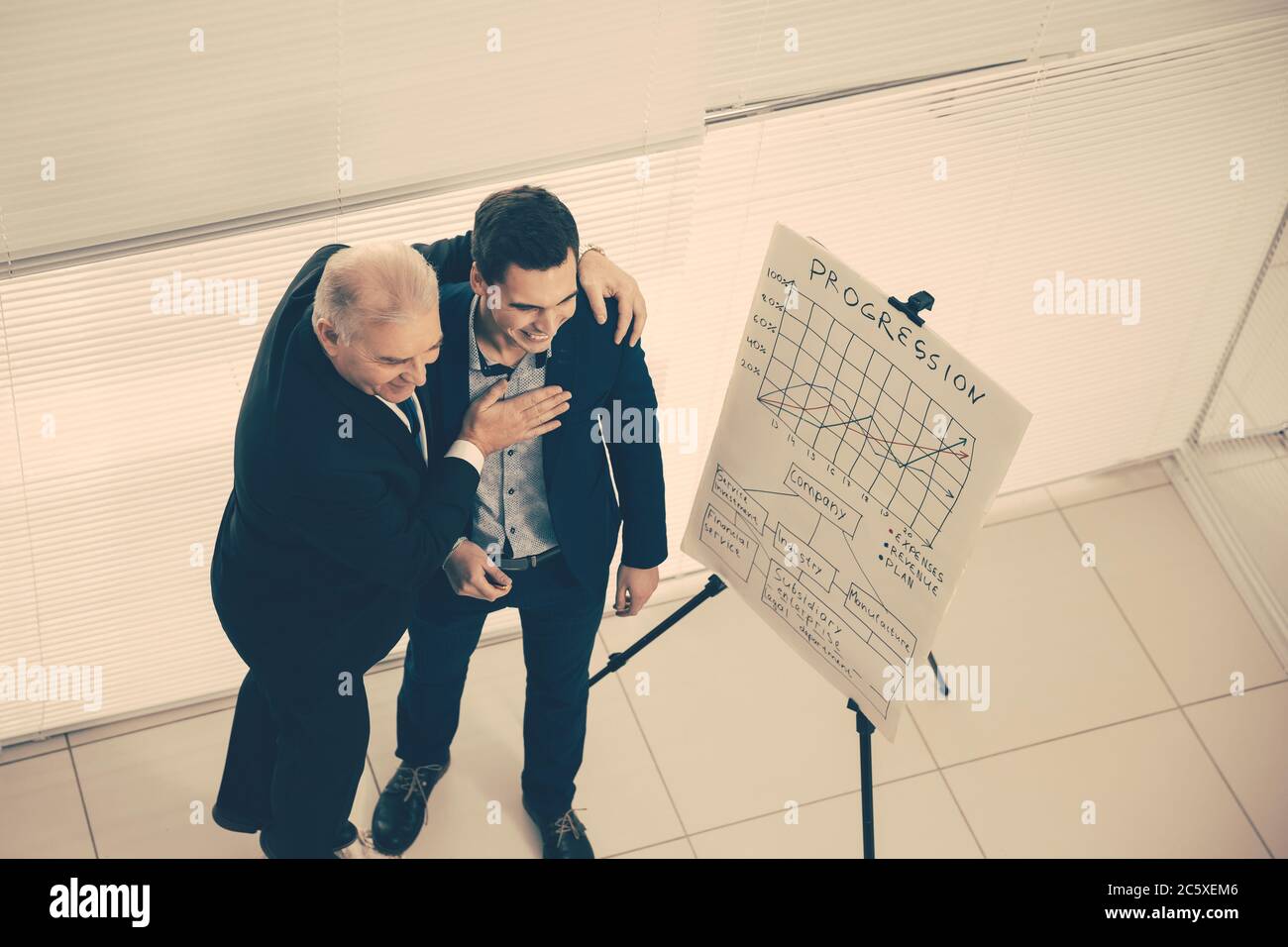 Top view employee standing hi-res stock photography and images - Alamy