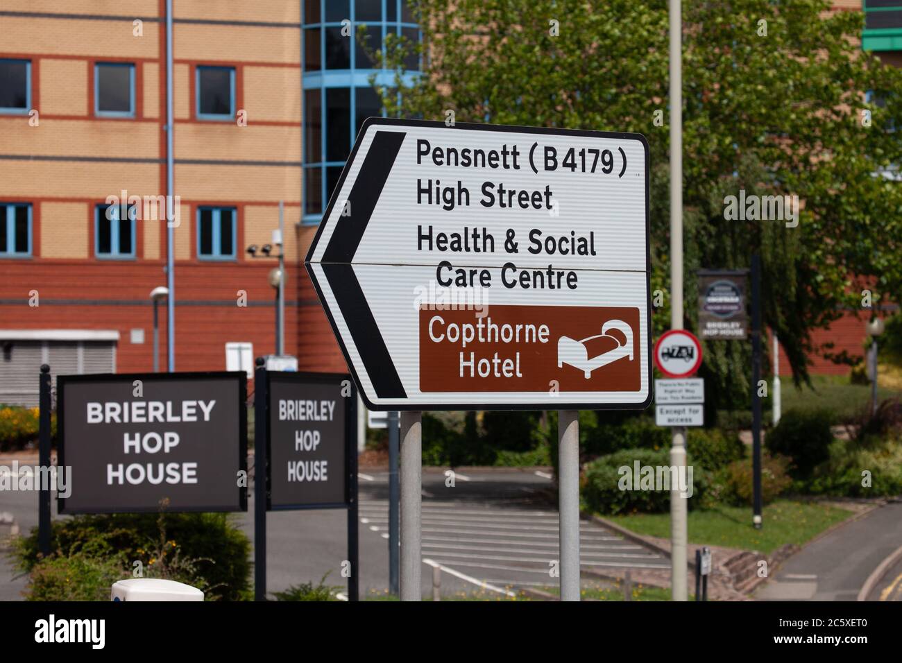 Road sign for Pensnett, Health & Social Care Centre and Copthhorne ...