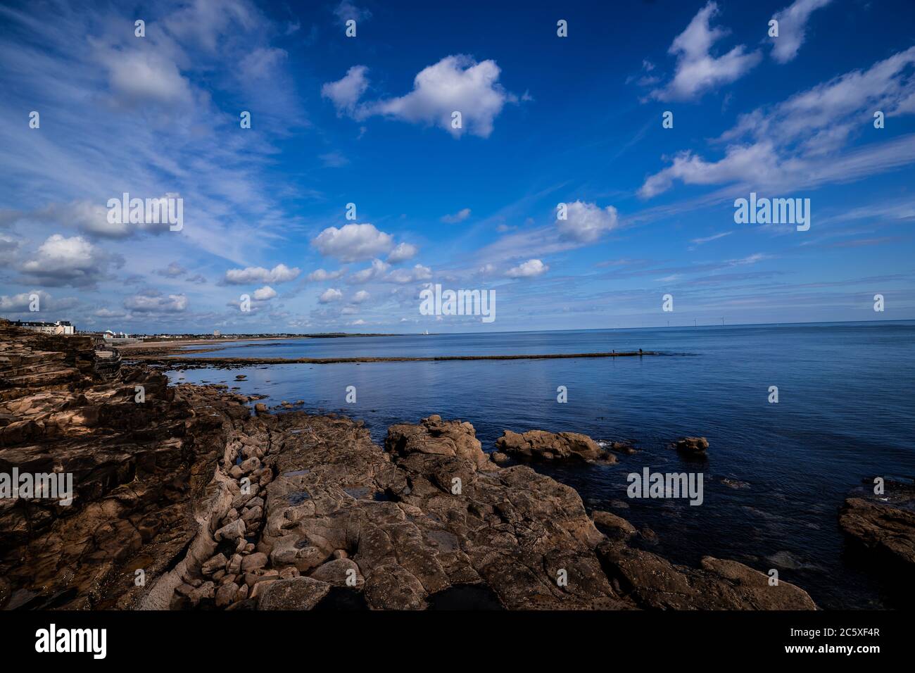Whitley Bay coast in the North Sea Stock Photo - Alamy