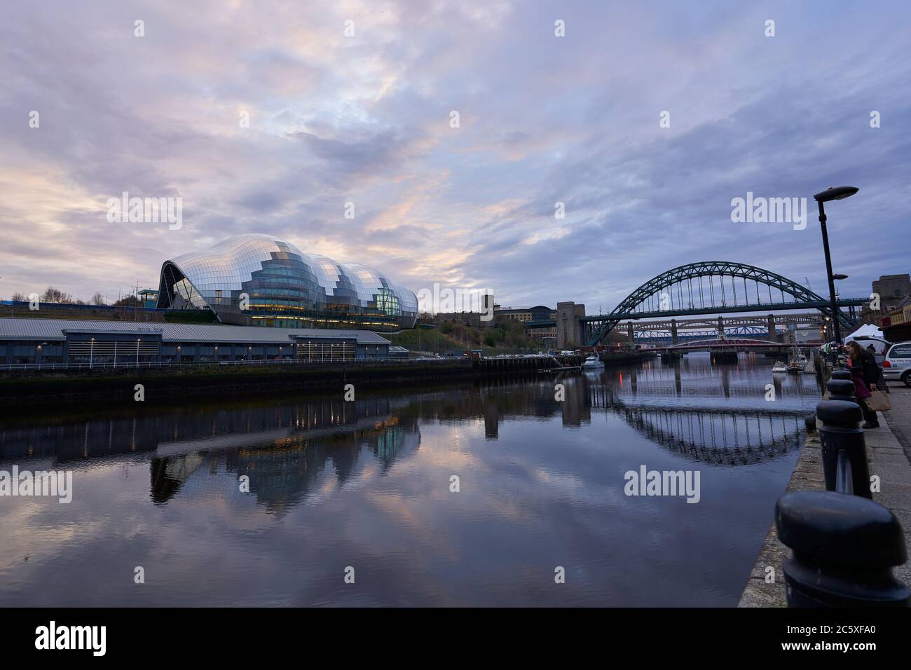 Sage Gateshead and bridges Stock Photo - Alamy