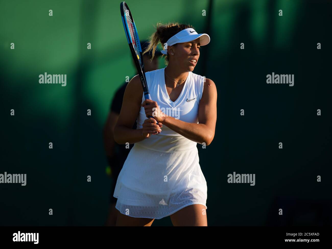 Madison Keys of the United States in action during her second-round ...