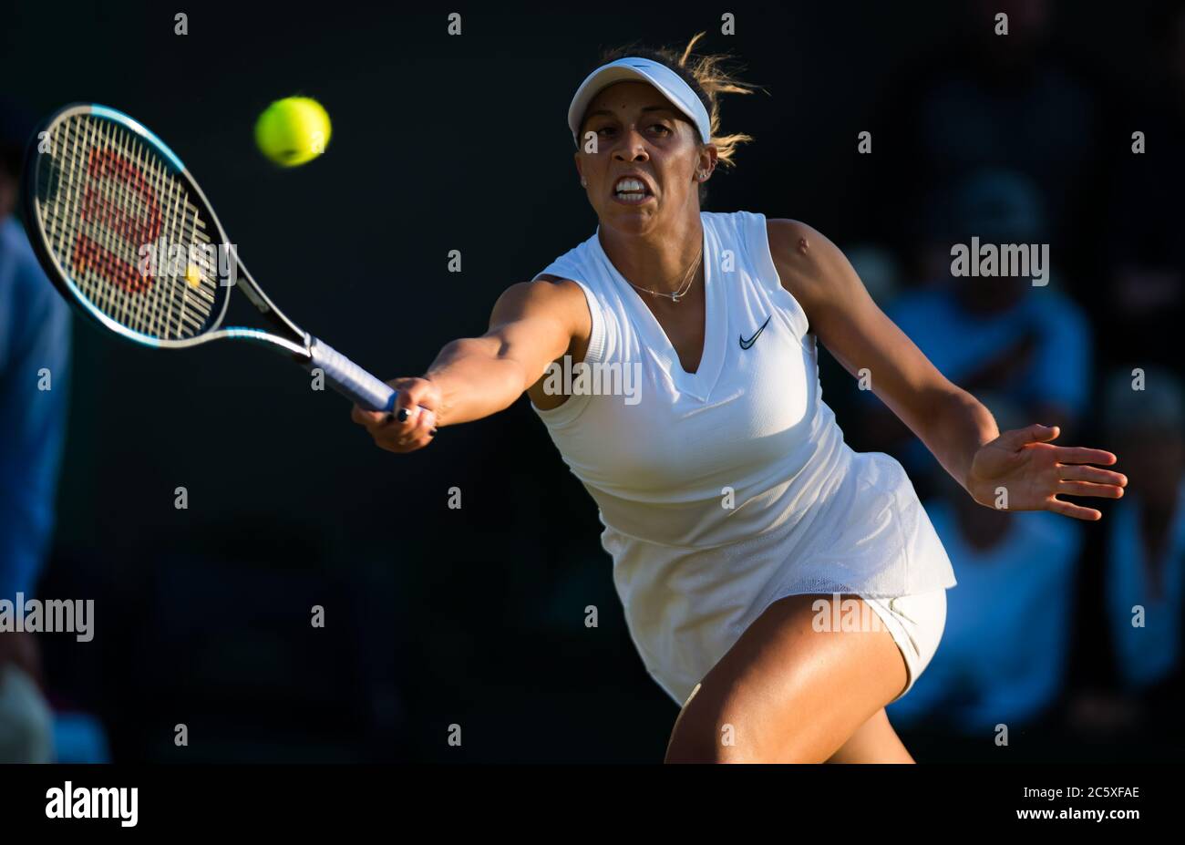 Madison Keys of the United States in action during her second-round ...