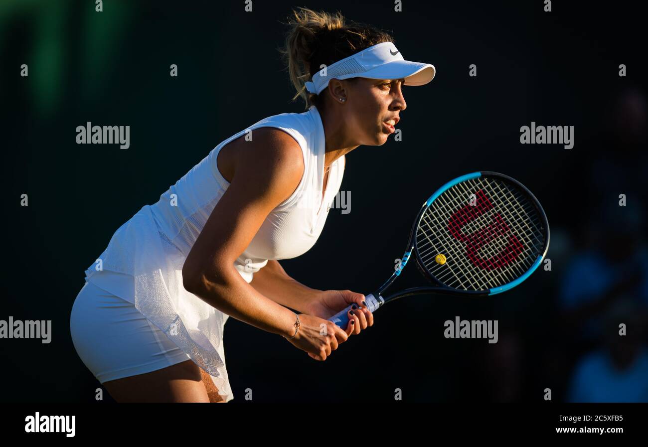 Madison Keys of the United States in action during her second-round ...